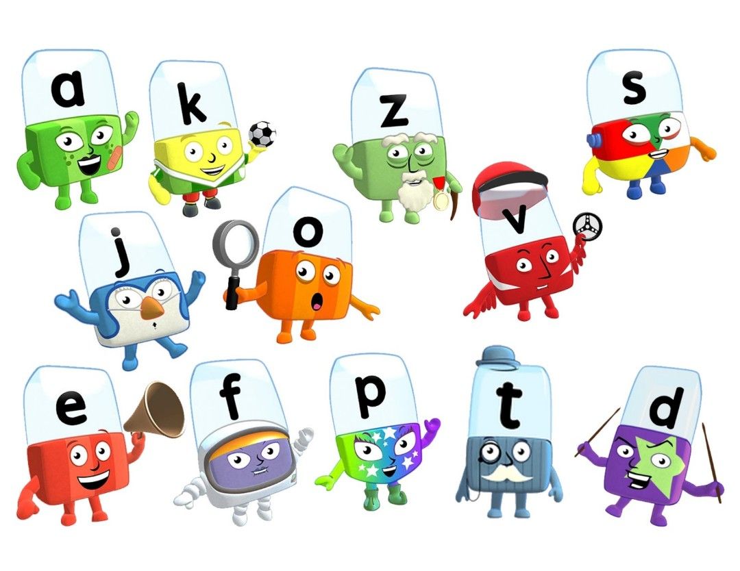 AlphaBlocks Theme Birthday Party Banner Cupcake Cake Topper Decoration ...