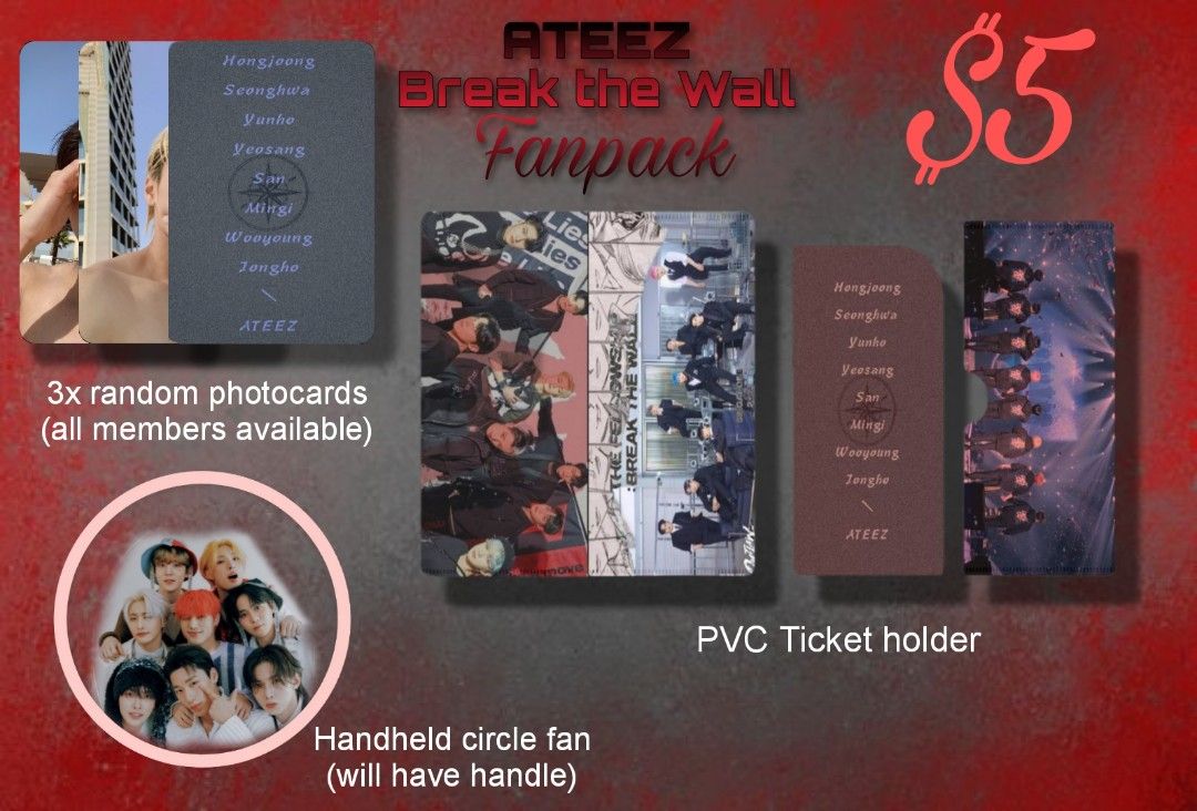 ATEEZ Concert Ticket Holder Fanpack, Hobbies & Toys, Memorabilia ...