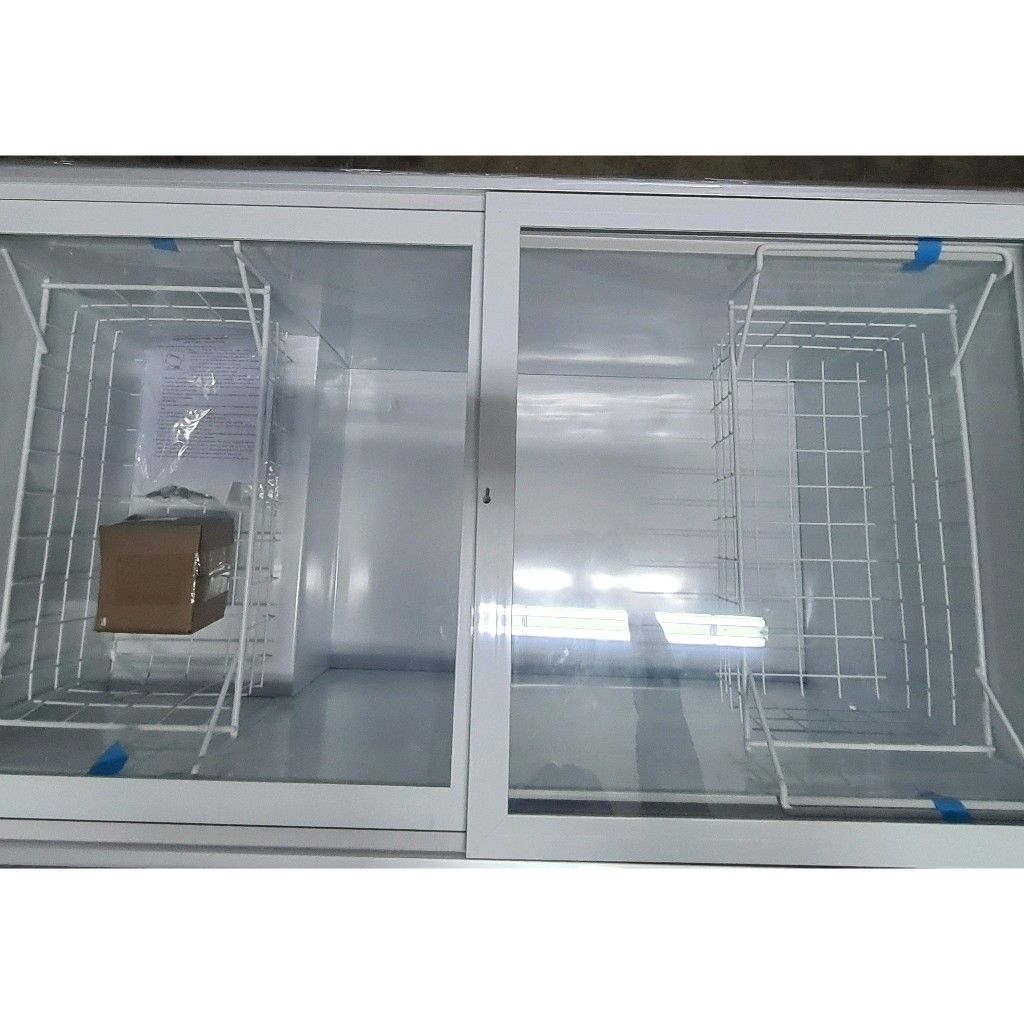 AUCMA 412 Litres Sliding Glass Door Showcase Chest Freezer SD-412T, TV ...
