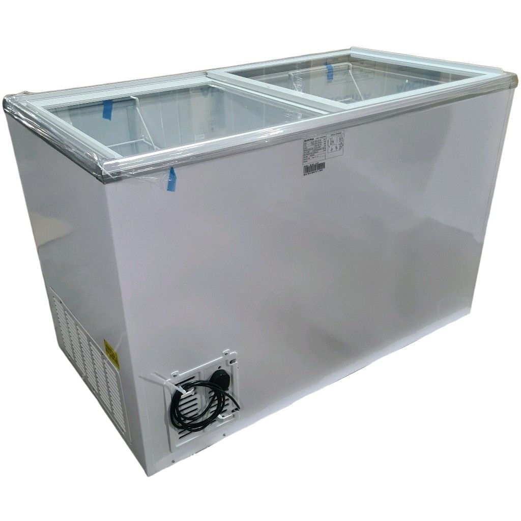 AUCMA 412 Litres Sliding Glass Door Showcase Chest Freezer SD-412T, TV ...