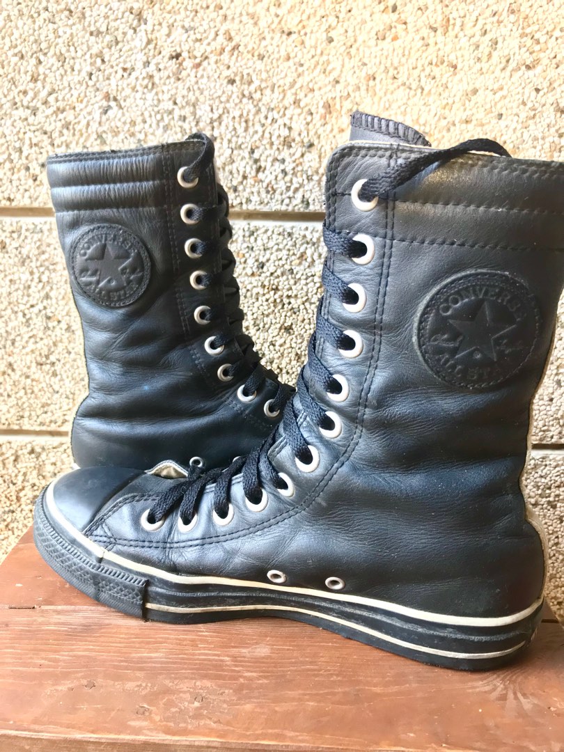 Authentic Original Converse All Star Chuck Taylor Leather Black High ...