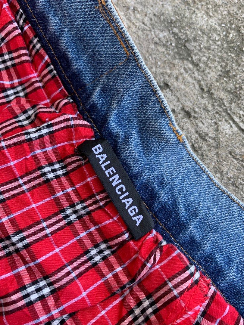 Balenciaga Boxer Shorts Layered Destroyed Jeans, Luxury, Apparel on ...