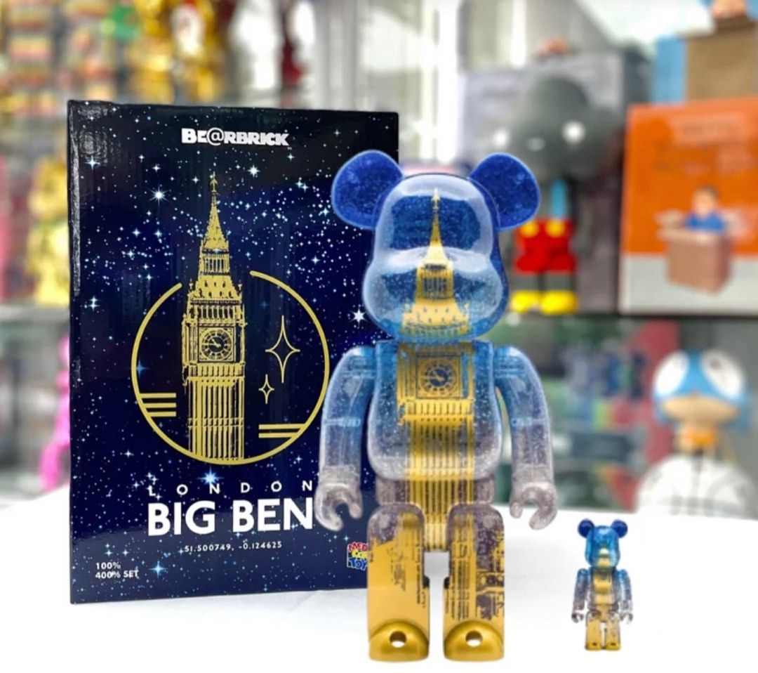 Big Ben Bearbrick 400% + 100%, 興趣及遊戲, 玩具 & 遊戲類 - Carousell