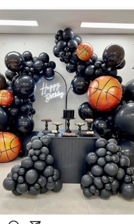 Birthday Tema netball balloon decorations setup surprise, Hobbies ...