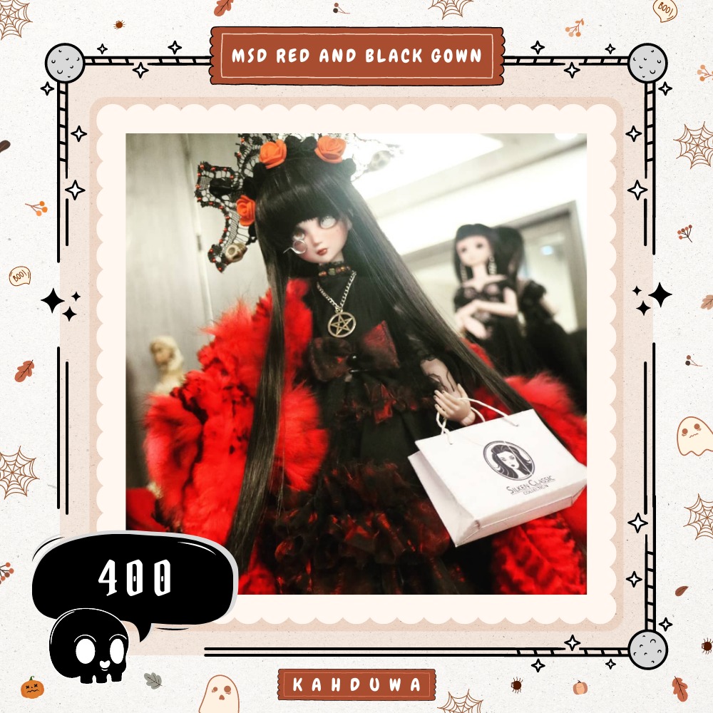 [BJD] MSD Black and Red Gown, Hobbies & Toys, Toys & Games on Carousell