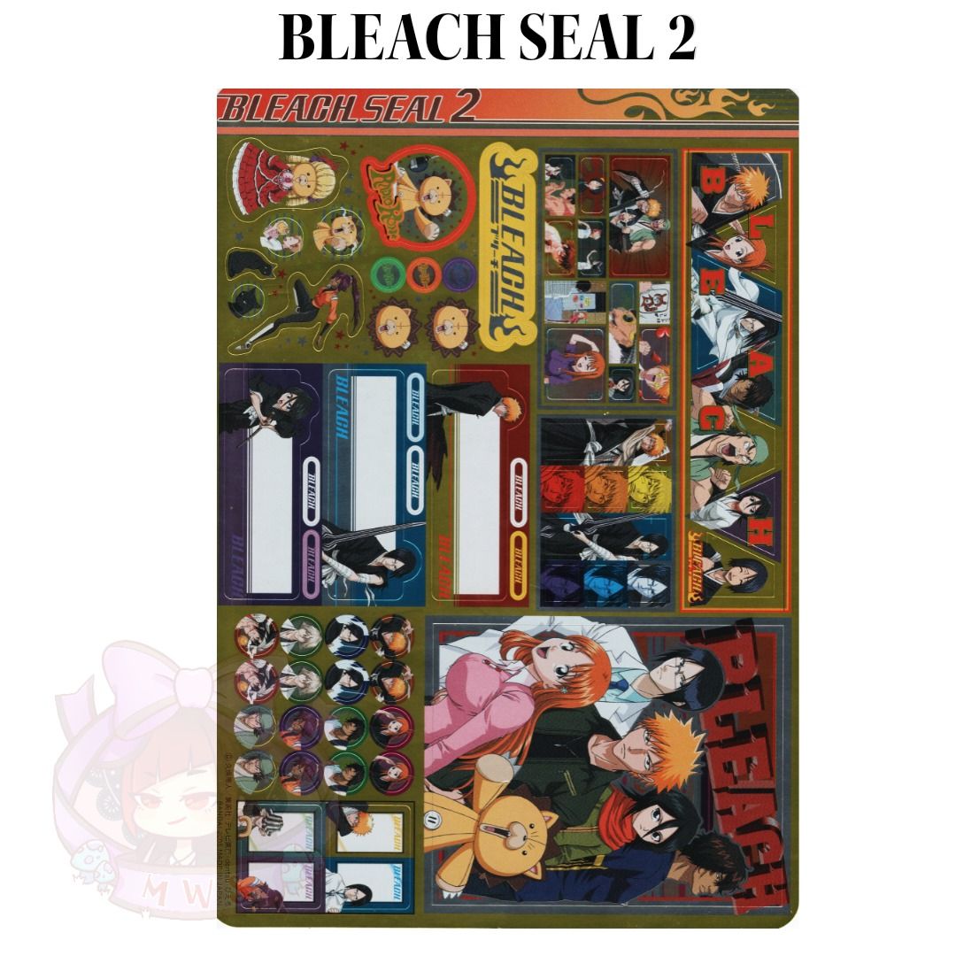 Bleach Seal Card Division Official Bandai Flash Sticker Set on Carousell