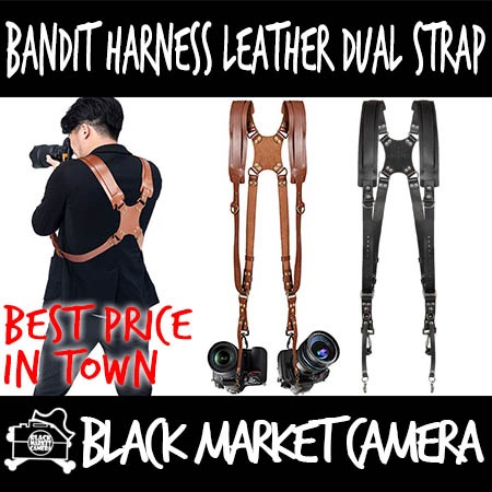 *DISCON* [BMC] Bandit Harness Adjustable Genuine Leather Camera Dual ...