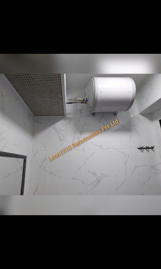 Bto Toilet Overlay Tiles Works + Door + Plumbing Works Completed ...