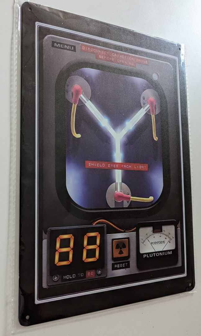 BTTF Flux Capacitor metal plate (20cm x 30cm), Hobbies & Toys ...