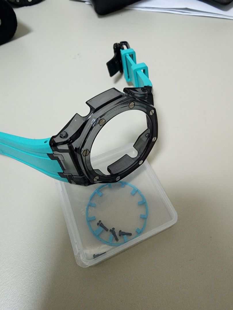 Casio GA2100 Tiffany Blue Mods (Case+Indices), Men's Fashion, Watches ...