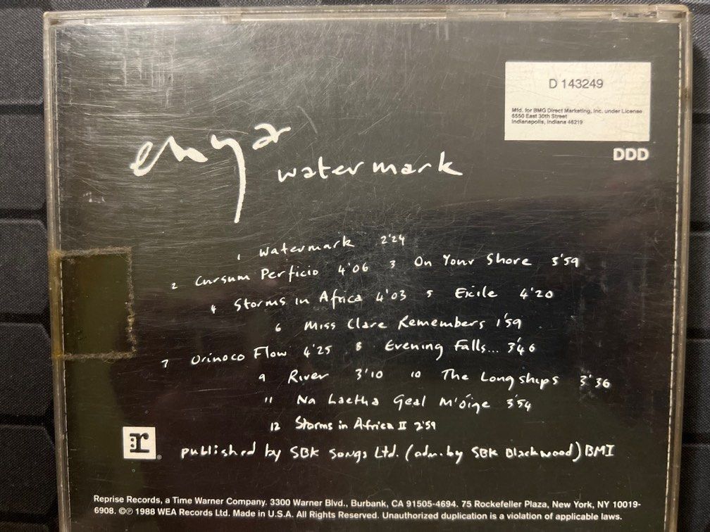 CD enya watermark, Hobbies & Toys, Music & Media, CDs & DVDs on Carousell