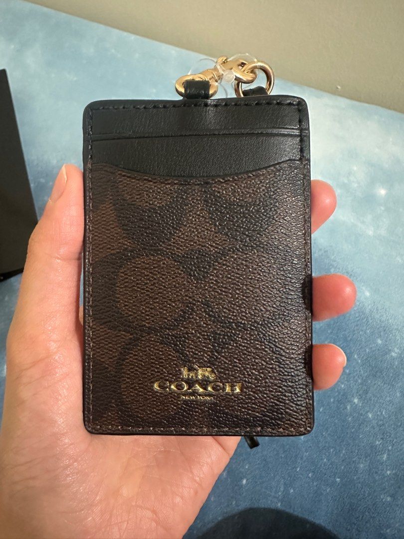 COACH Signature PVC Lanyard ID, Luxury, Accessories on Carousell