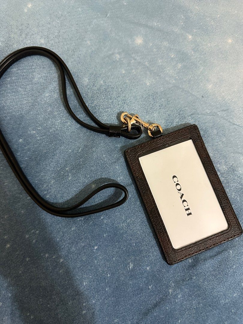COACH Signature PVC Lanyard ID, Luxury, Accessories on Carousell