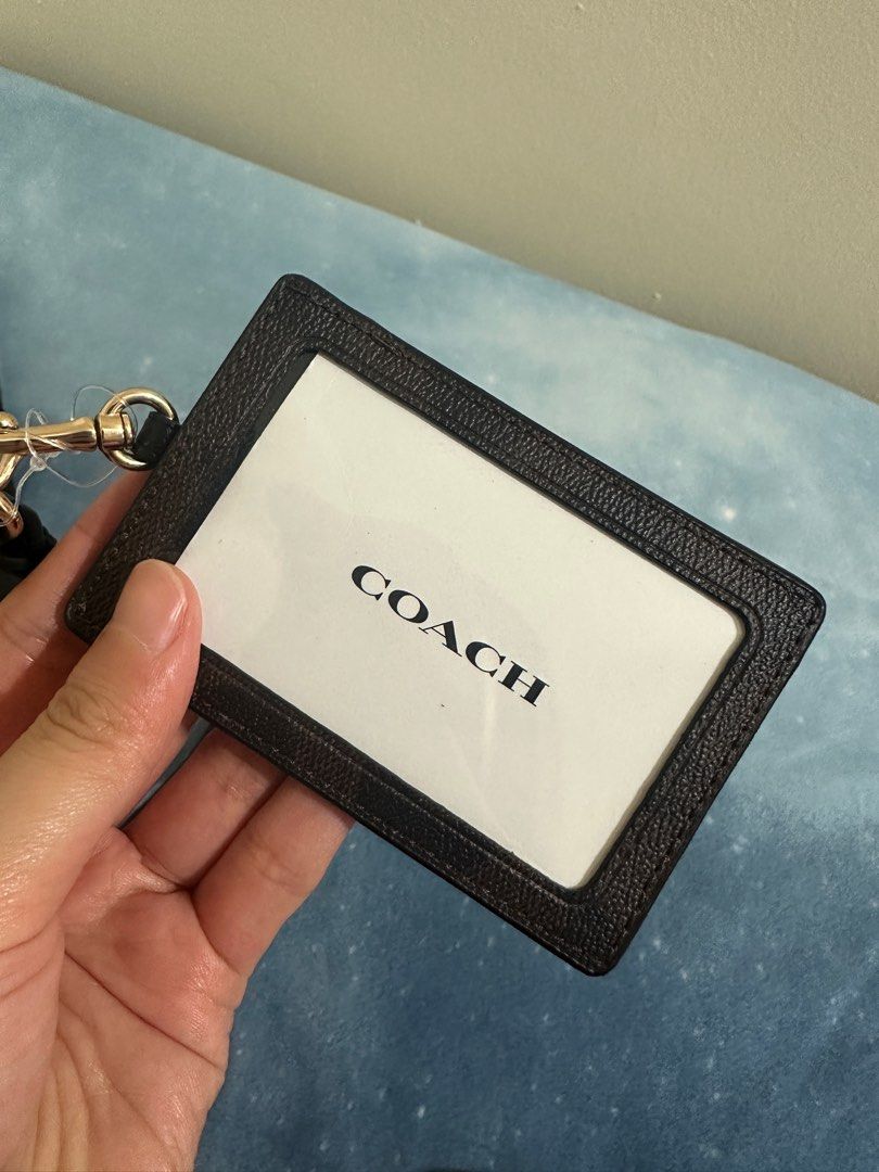 COACH Signature PVC Lanyard ID, Luxury, Accessories on Carousell