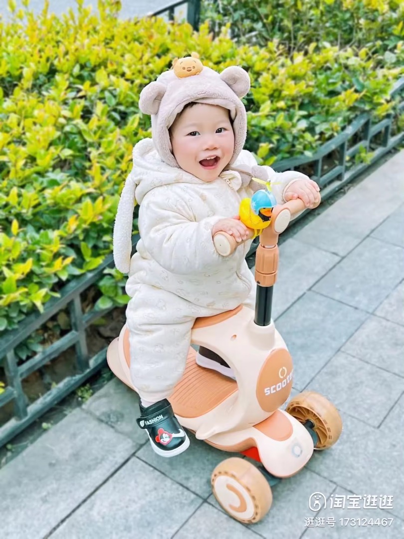 Convertible Scooter bike for Kids 3in1 1-6 years old with LED Ride-on ...