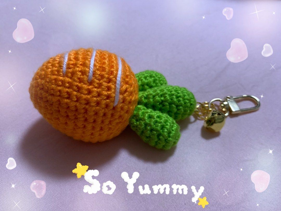 Crochet Carrot Keychain, Hobbies & Toys, Stationery & Craft, Handmade ...