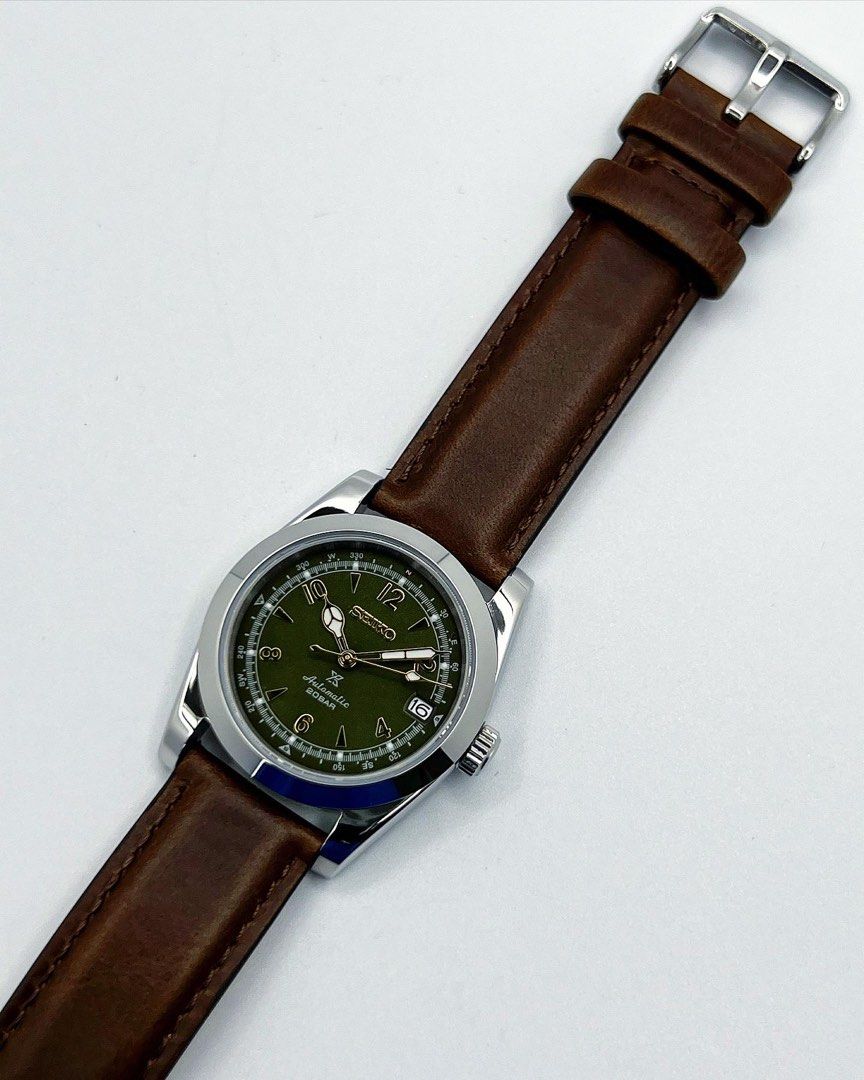 Custom Seiko Mod 36mm Olive Green Alpinist, Men's Fashion, Watches ...