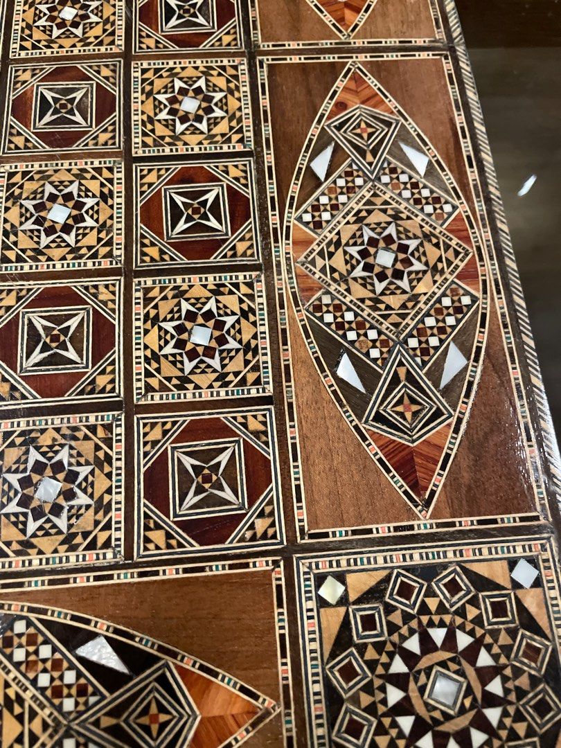 Damascus Inlaid Chess and Backgammon Board, Hobbies & Toys, Toys ...