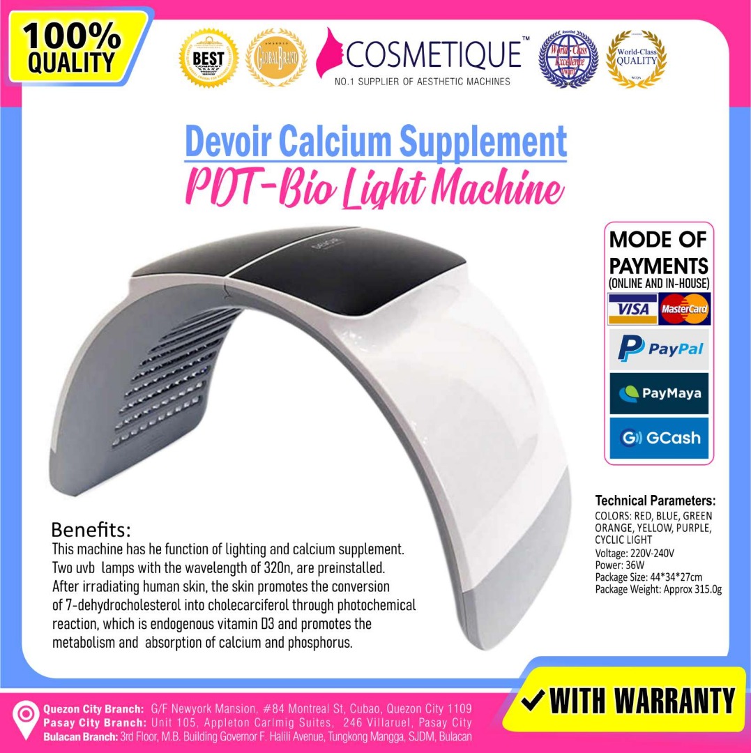 DEVOIR PDT Mask with Calcium Machine with Warranty, Beauty & Personal ...