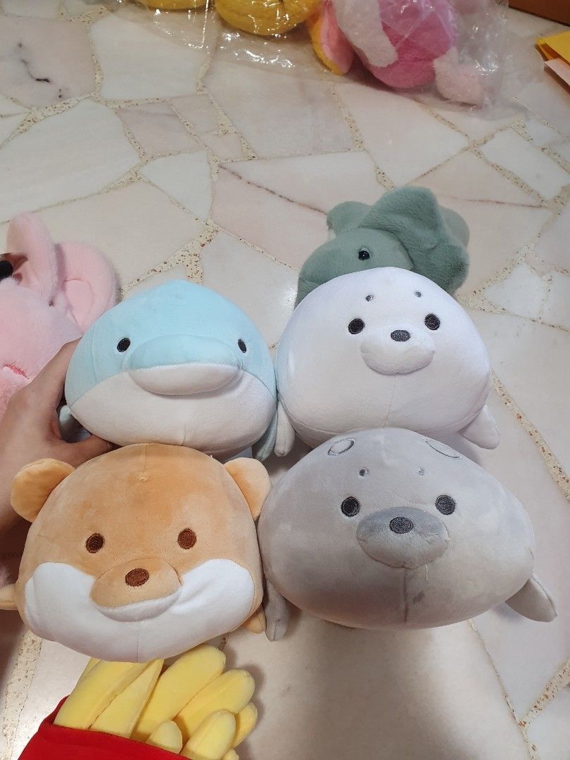 Dinosaur dolphin otter seal fox duck bear pig cow panda penguin ...