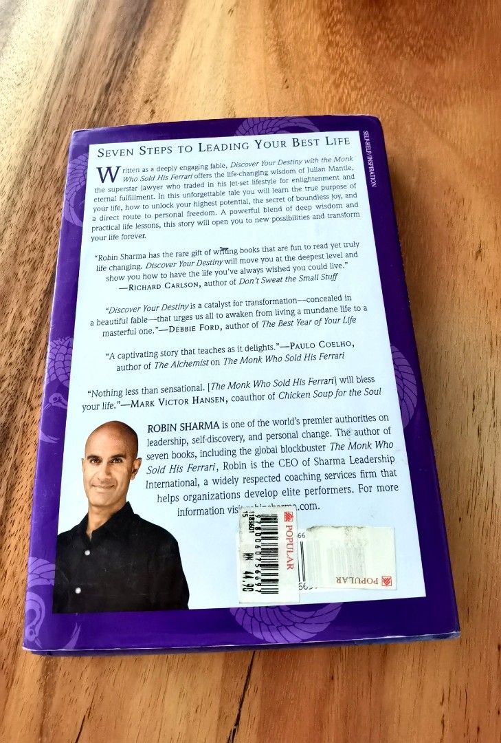 Discover Your Destiny With The Monk Who Sold His Ferrari Living Your ...