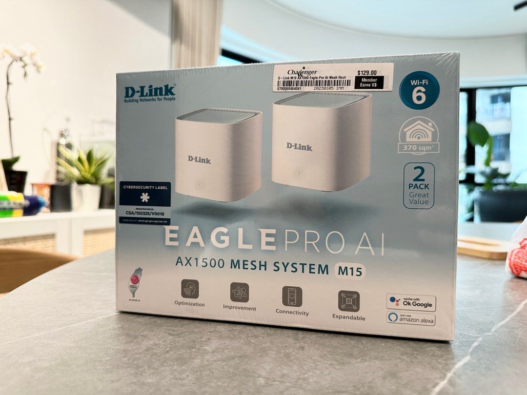 DLink Eagle Pro AI WIFI 6 AX1500 Mesh System M15 2 Pack, TV & Home ...