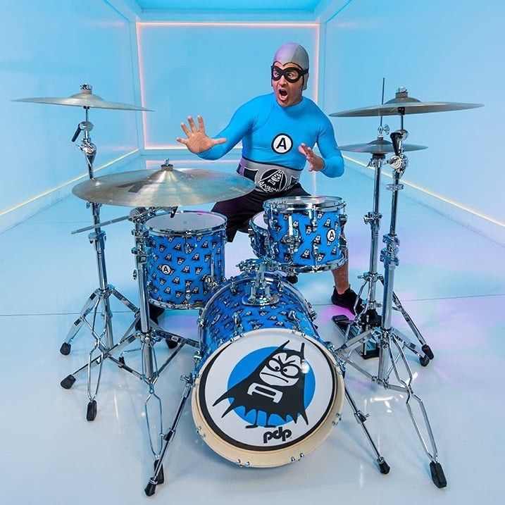 DW PDP Ricky Fitness 4-pc Drum set - Cyan Blue, Hobbies & Toys, Music ...