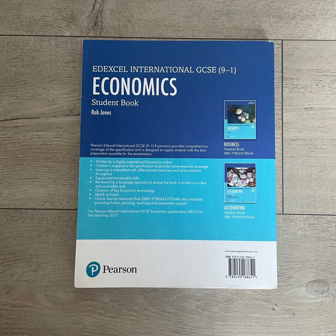 Edexcel Economics IGCSE textbook, 興趣及遊戲, 書本 & 文具, 教科書 - Carousell