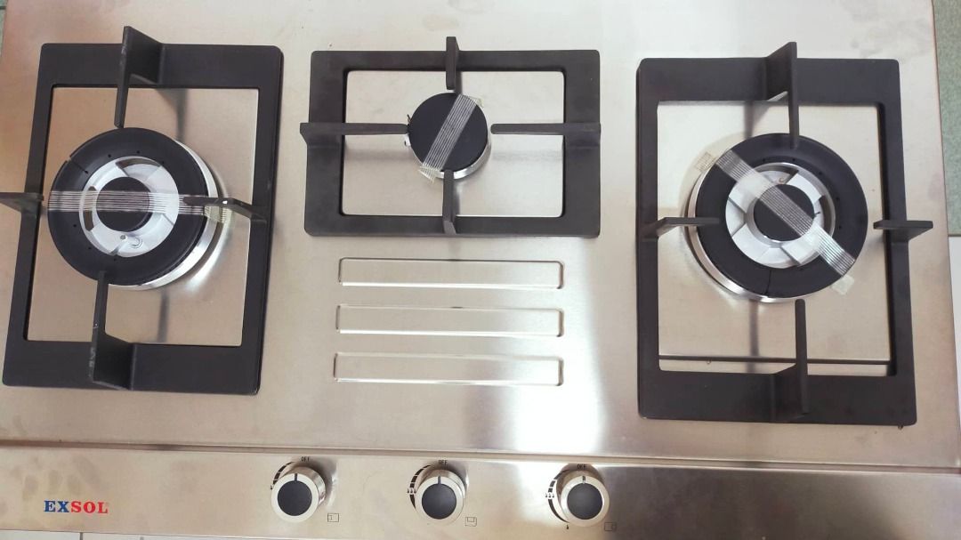 EXSOL BUILT IN GAS STOVE 3 BURNER, Furniture & Home Living, Kitchenware ...