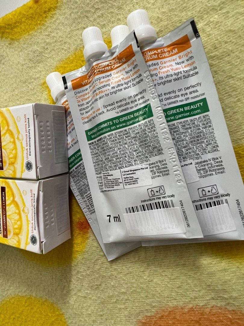 Garnier samples- Micellar Cleansing Water Vitamin C / Bright Complete ...