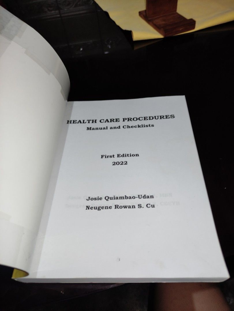 (Nursing Book) Health Care Procedure: Manual and Checklist - Udan & Cu ...