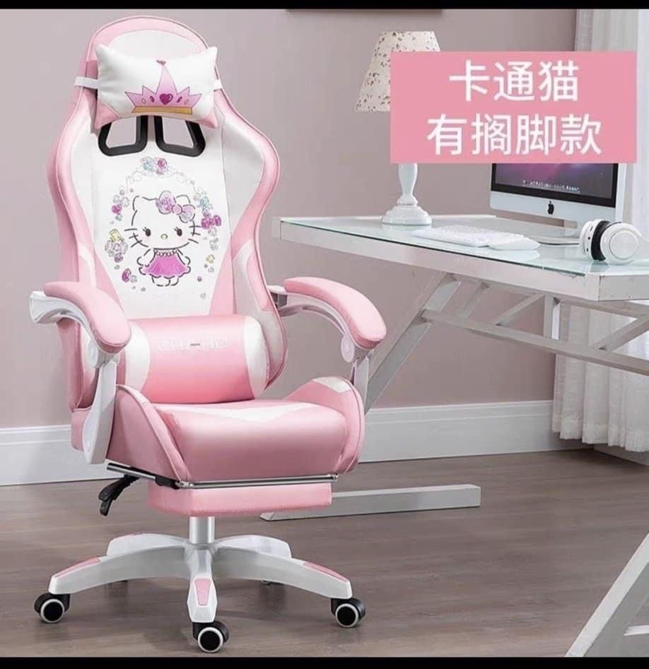 Hello kitty office chair gaming chair, Furniture & Home Living ...