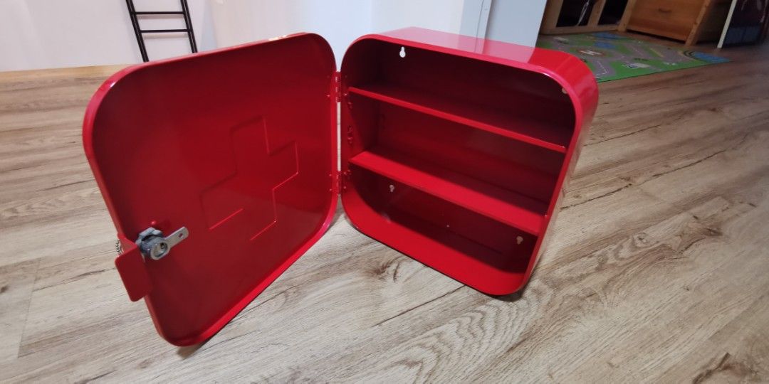 Ikea Metal First Aid box (Gunnern), Furniture & Home Living, Home ...