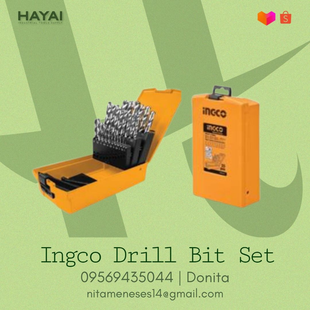 Ingco Drill Bit Set, Commercial & Industrial, Industrial Equipment on ...