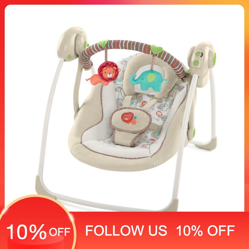 Ingenuity 60194 Soothe n Delight Portable Swing-Cozy Kingdom Musical ...