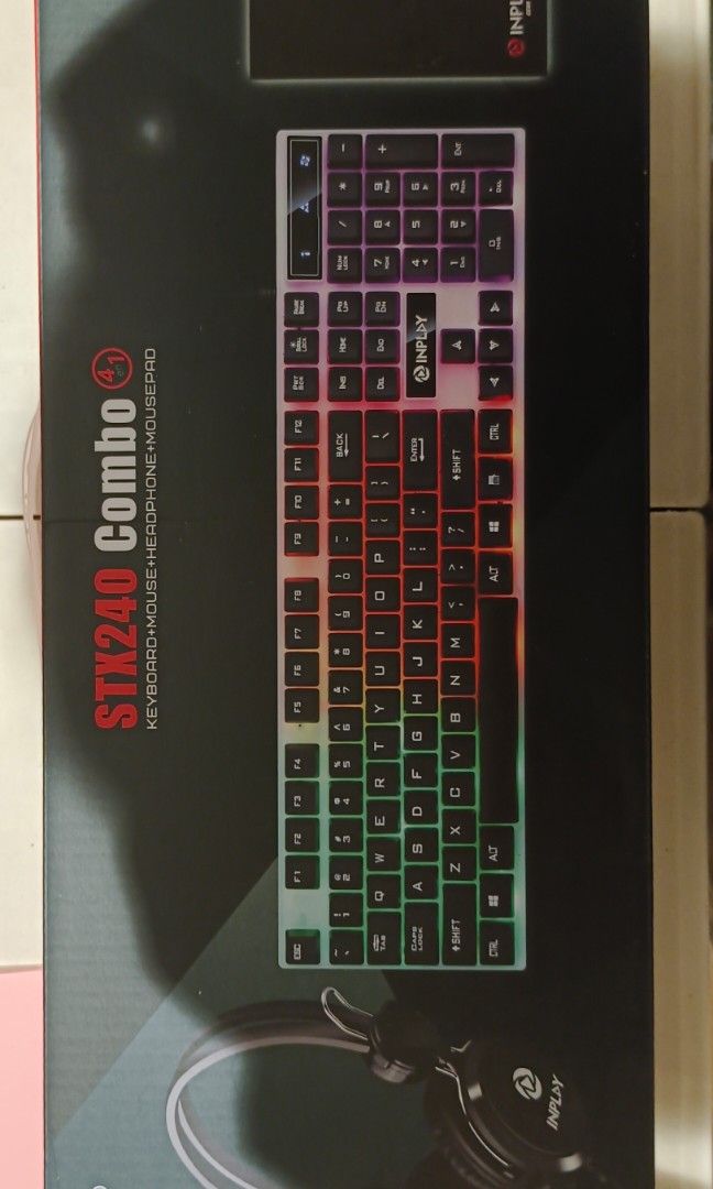 Inplay STX240 gaming keyboard bundle on Carousell
