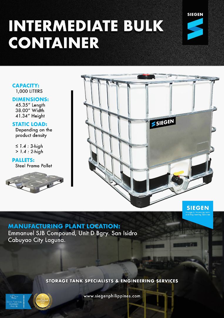 Intermediate Bulk Container Ibc Tank Commercial And Industrial