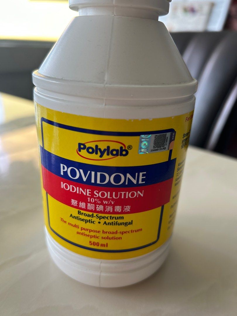 Iodine solution 500ml polylab wound, Health & Nutrition, Medical ...