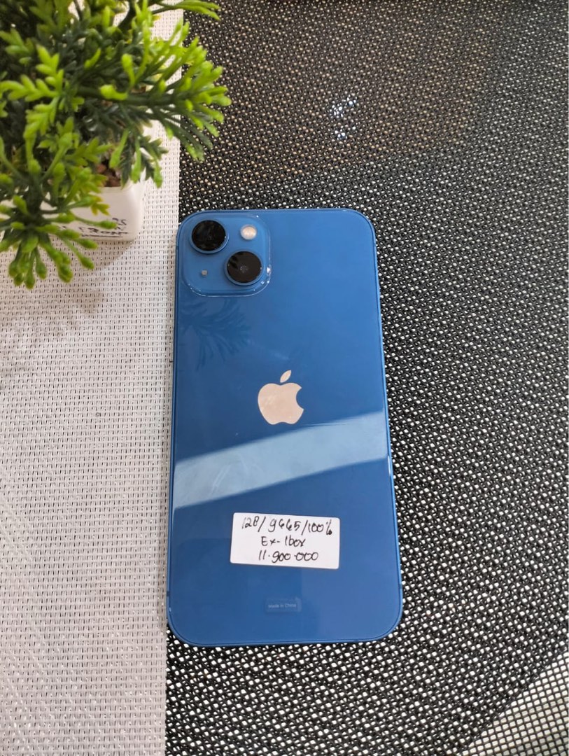 IPHONE 13 BIRU 128GB EX IBOX FULLSET FUNGSIONAL NORMAL SEMUA, Telepon ...