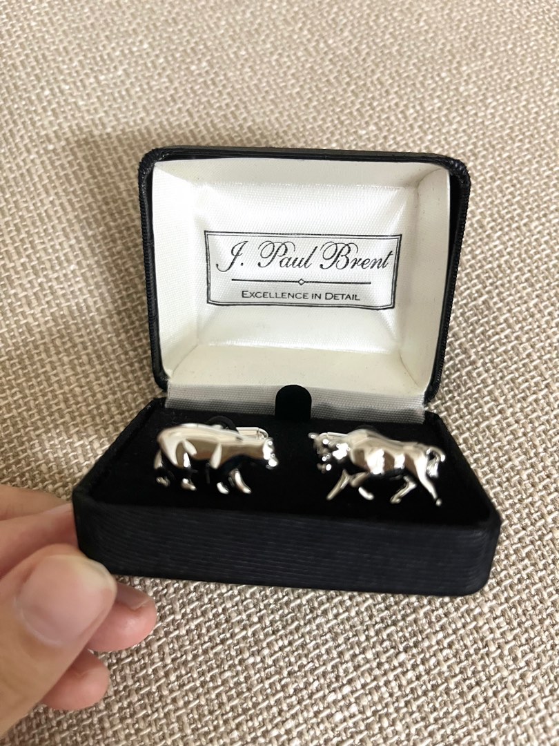 J Paul Brent Bear & Bull Cuff Links from Germany, Men's Fashion ...