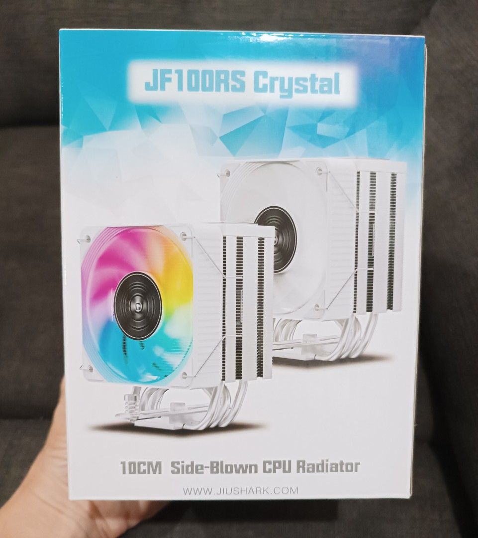 JiuShark JF100RS CPU Cooler - White/ No light Version, Computers & Tech ...
