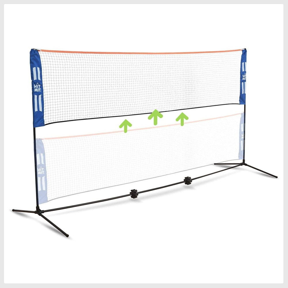 JOOLA HIT MIT Adjustable Height Portable Badminton Net Set ...