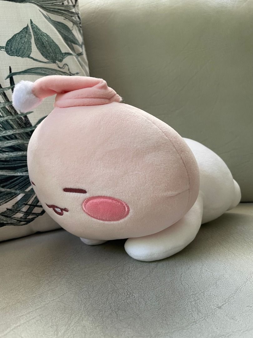Kakao Friends Apeach Plush Toy - cute Korean plushie sleeping, Hobbies ...