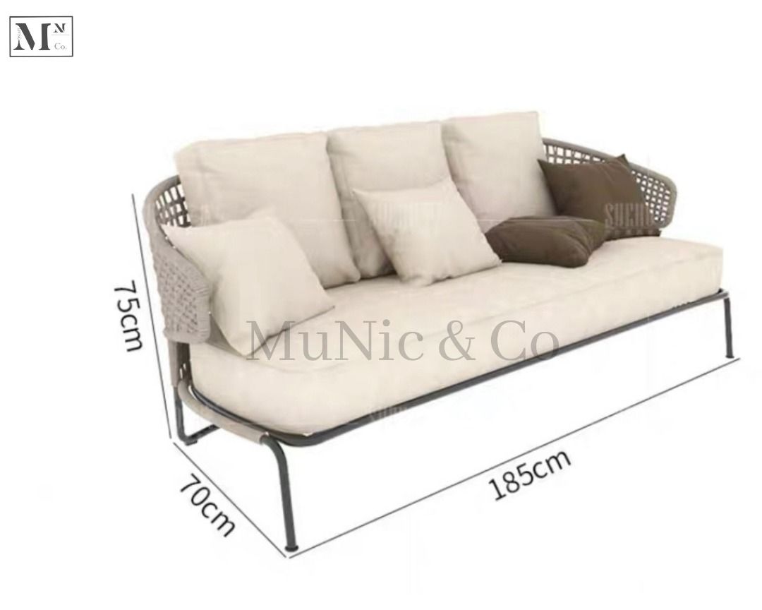 KENTZ Outdoor Sofa in Rope Weave, Furniture & Home Living, Outdoor ...