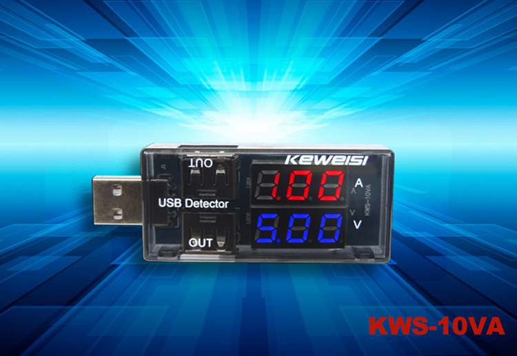 (現貨) Keweisi KWS-10VA USB雙顯示電流電壓充電檢測測試儀, 手提電話, 其他裝置 - Carousell
