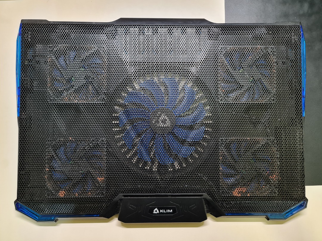 KLIM Cyclone Laptop Cooling Pad (5 Fans) Blue, Computers & Tech, Parts ...