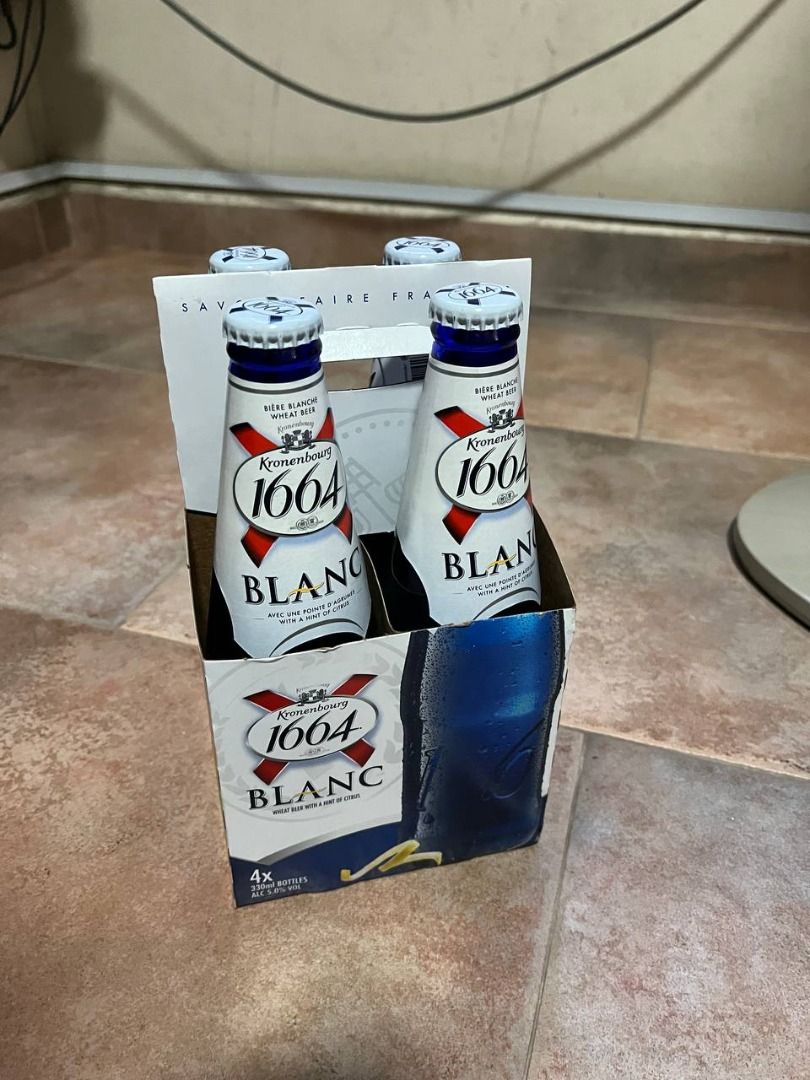 Kronenbourg 1664 Blanc Beer 330ml Pint Bundle of 4 [Tiger Heineken ...