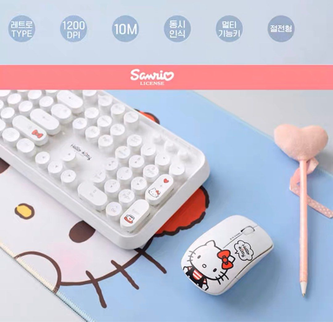 KUROMI , MY Melody , HELLO KITTY SANRIO korean RETRO CLASSIC KEYBOARD ...