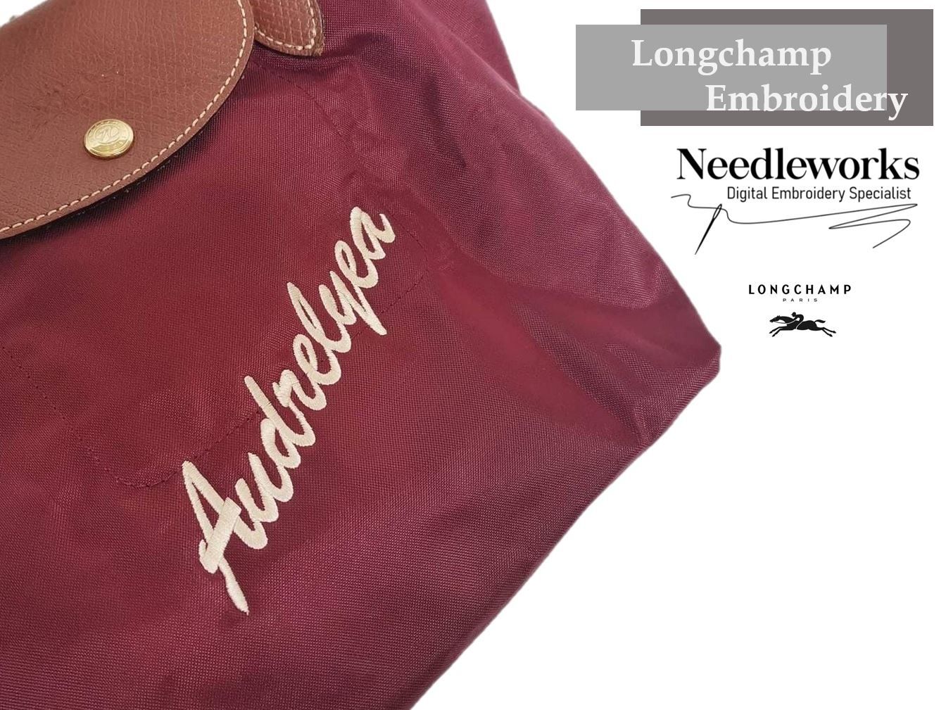 Longchamp Embroidery Name Personalization Bag customization Embroidery ...