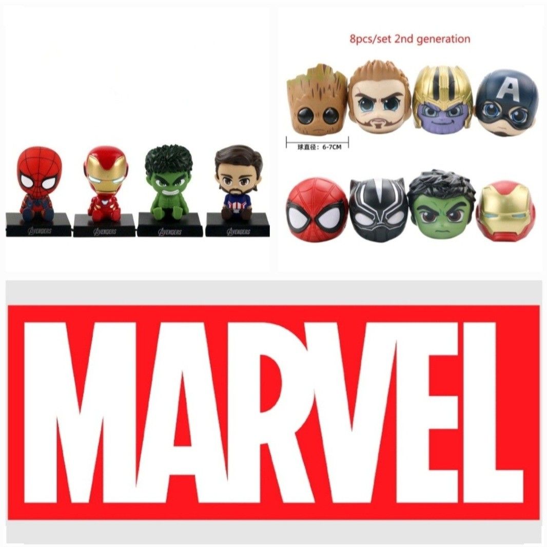 Marvel The Avengers 8pc Set 2nd Generation Superhero Thanos The ...